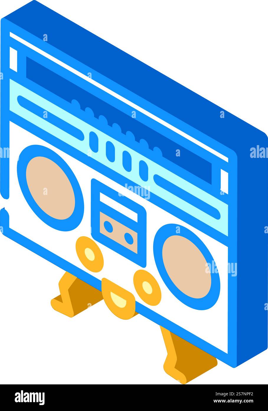 boombox character retro music isometric icon vector. boombox character ...