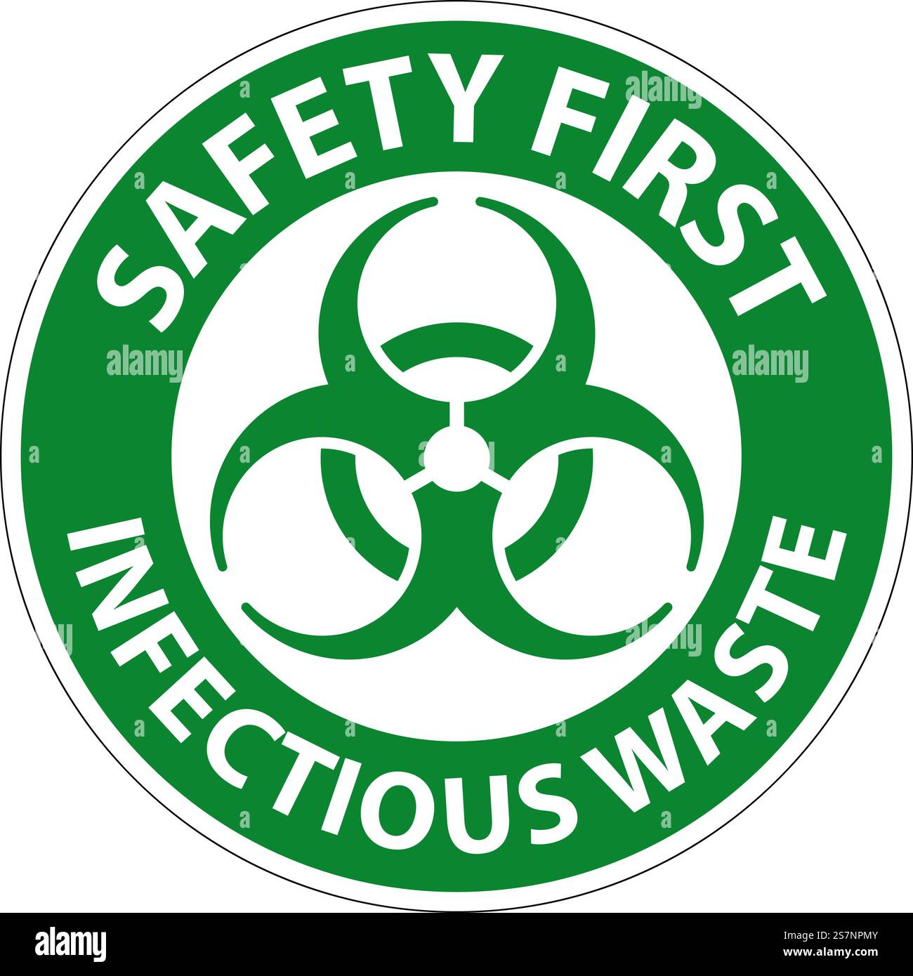 Safety First Label Infectious Waste Sign Stock Vector Image & Art - Alamy