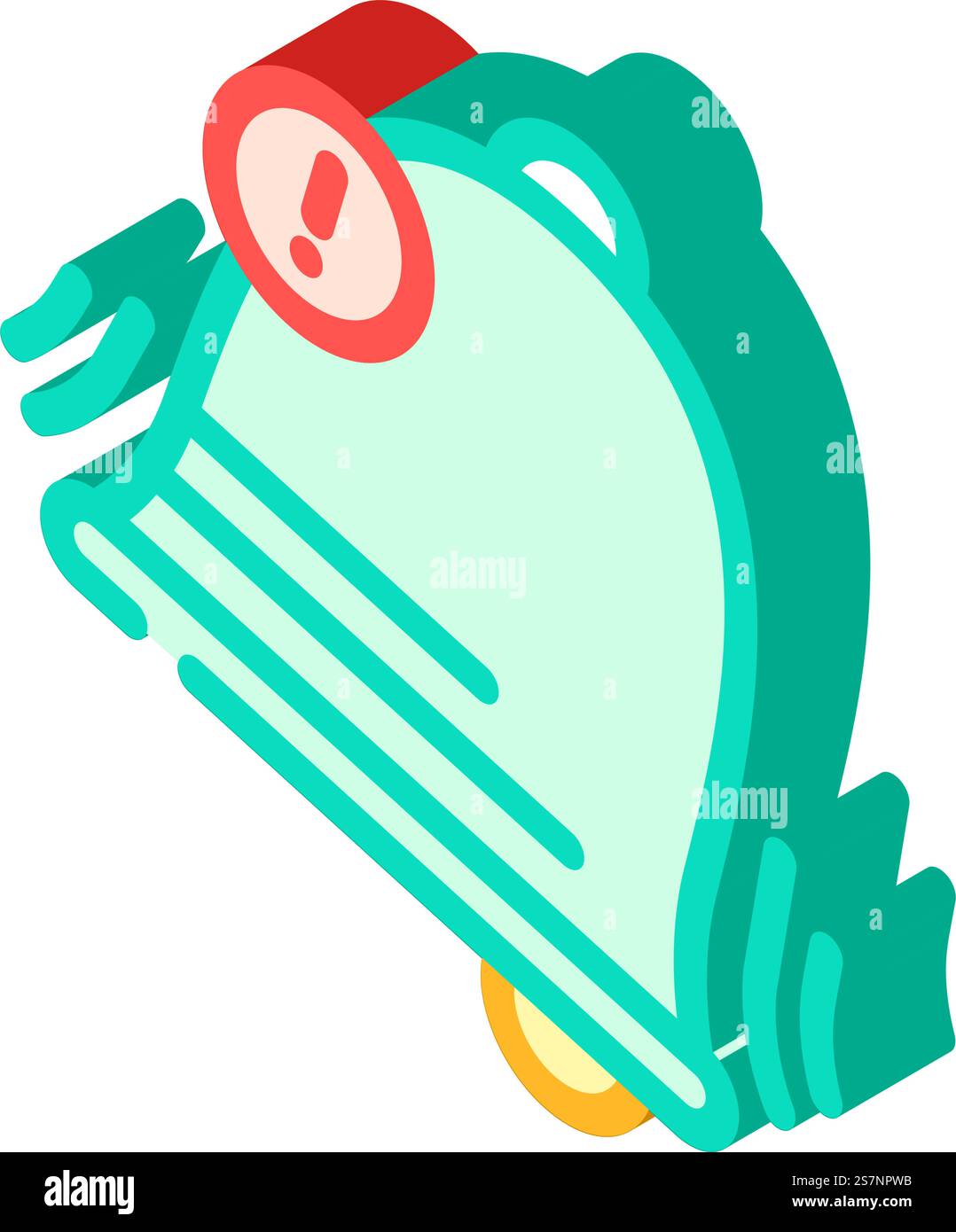 alarm bell alert isometric icon vector. alarm bell alert sign. isolated ...