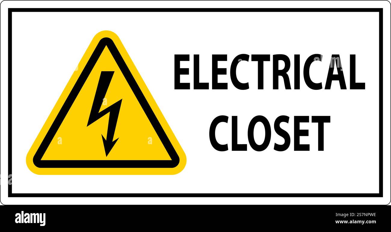Safety Sign Electrical Closet Stock Vector Image & Art - Alamy