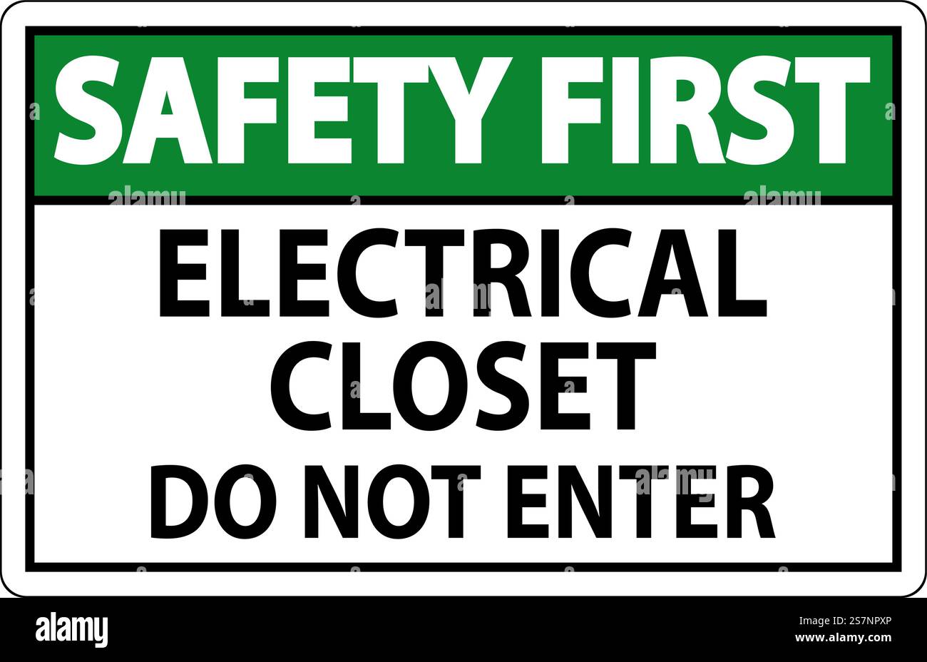 Safety Fiirst Sign Electrical Closet - Do Not Enter Stock Vector Image ...