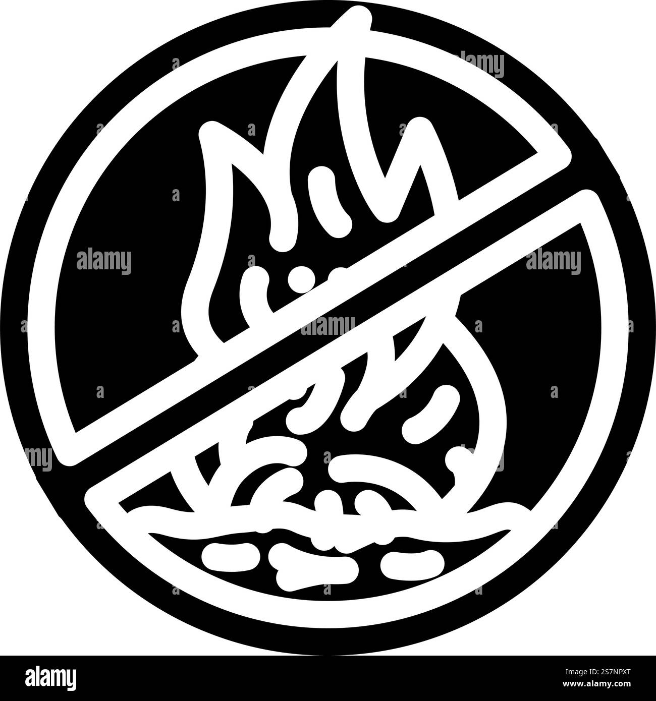 no open fire flame emergency glyph icon vector. no open fire flame ...
