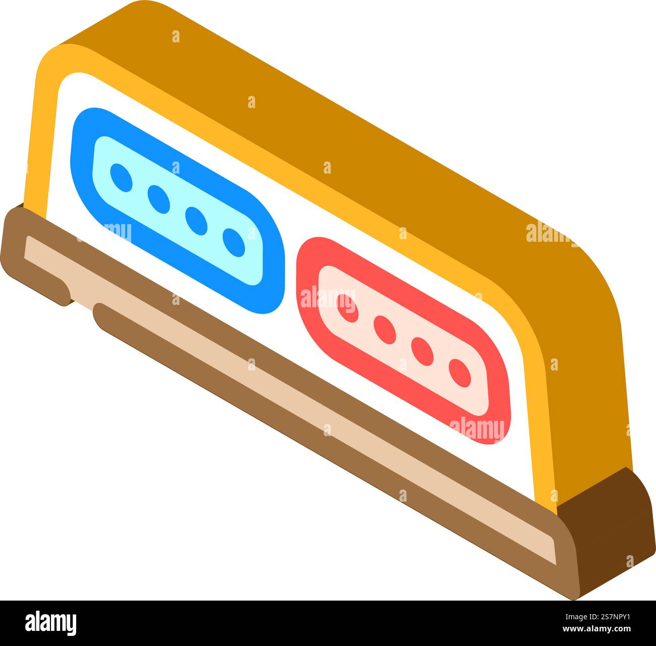 flashing lights alert isometric icon vector. flashing lights alert sign ...