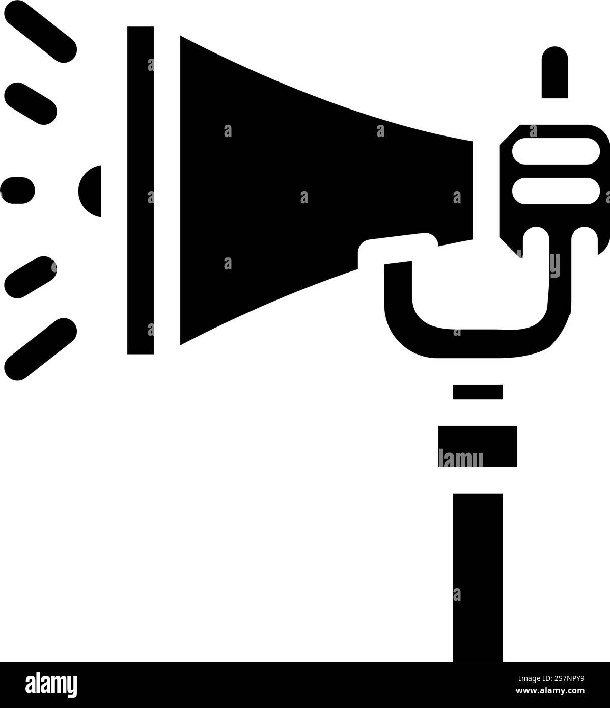 emergency siren alert glyph icon vector. emergency siren alert sign ...