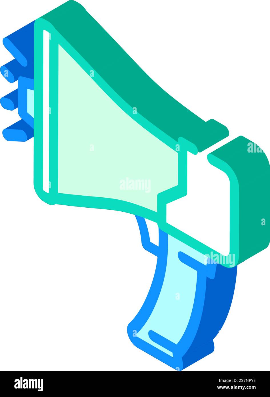 megaphone alert isometric icon vector. megaphone alert sign. isolated ...