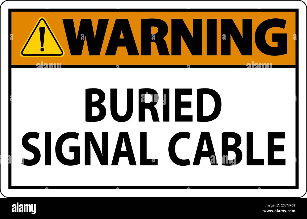 Warning Sign, Buried Signal Cable Sign Stock Vector Image & Art - Alamy