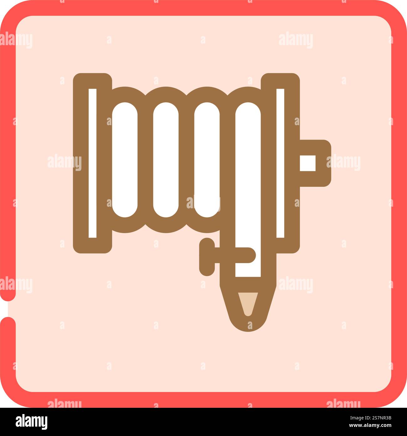 fire fighting hose standpipe outlet color icon vector. fire fighting ...