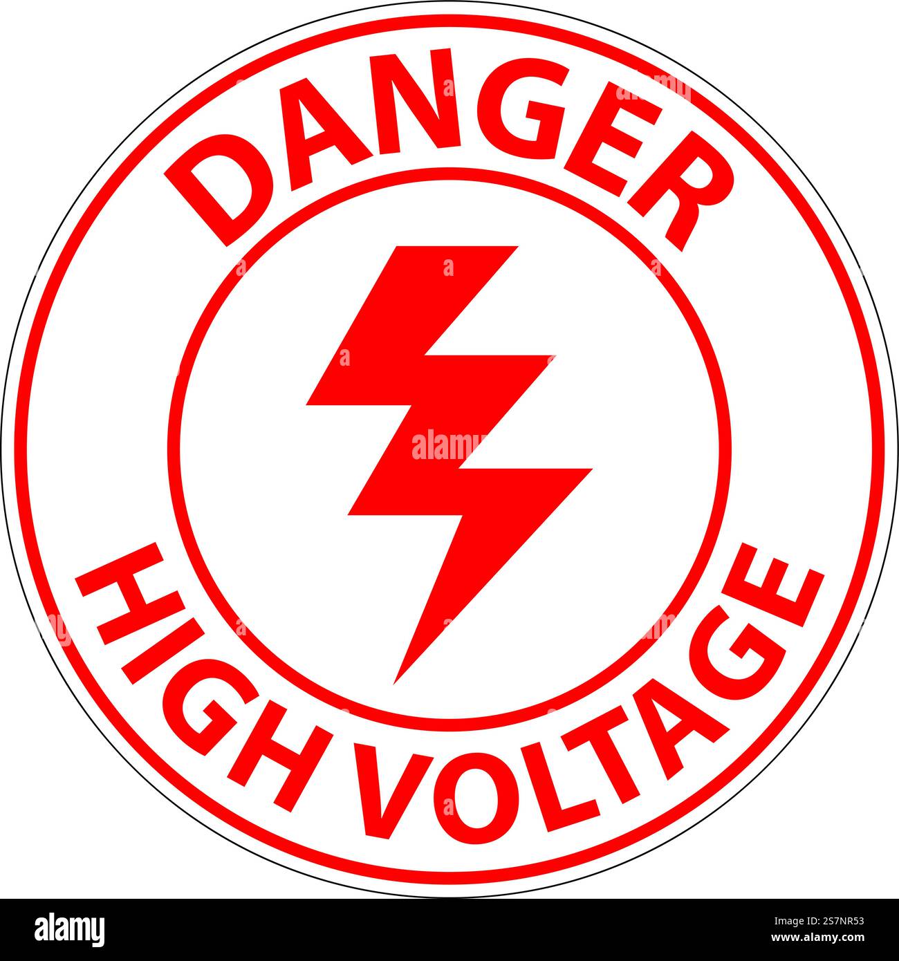 Floor Sign, Danger High Voltage Stock Vector Image & Art - Alamy
