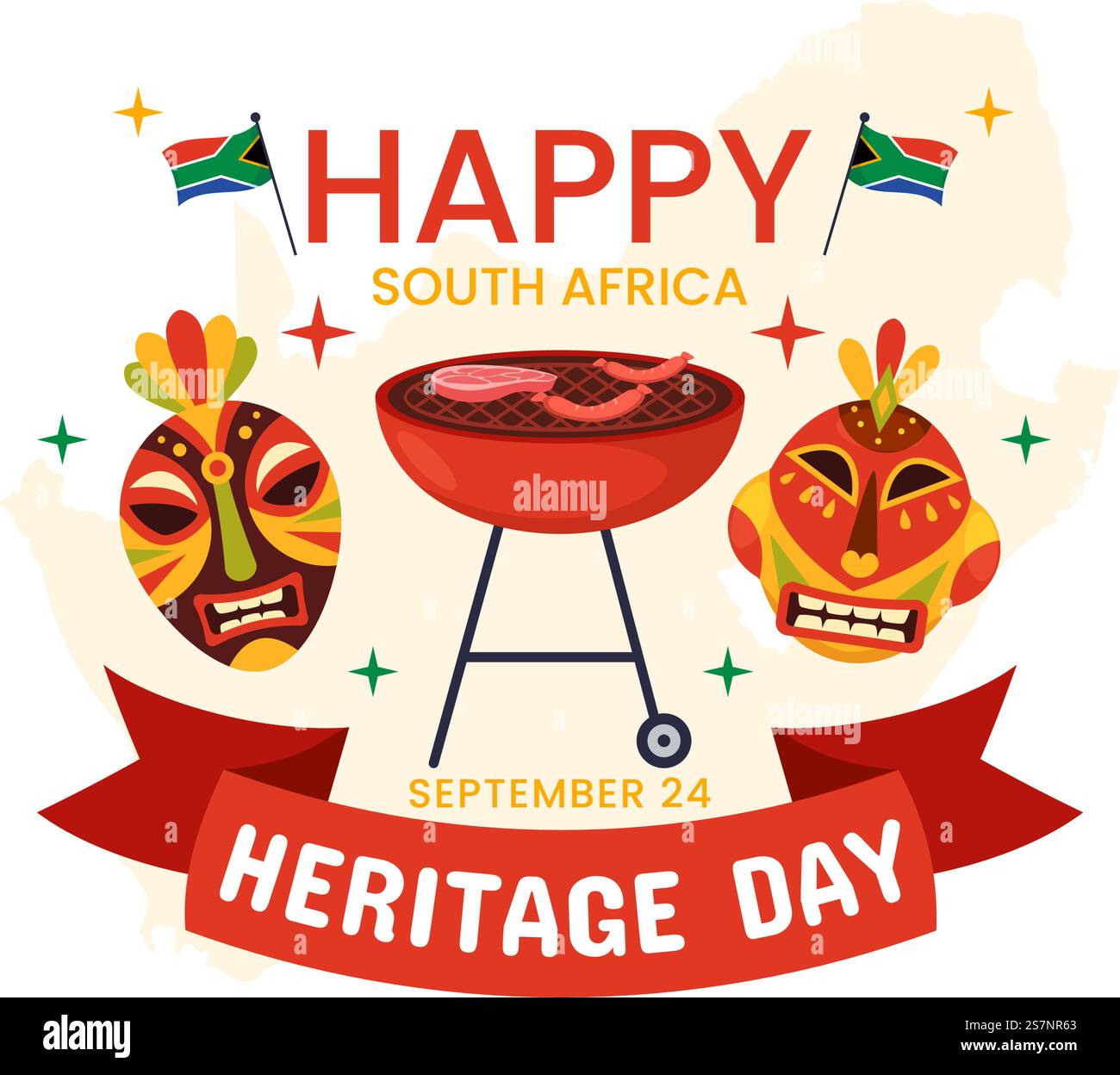 Happy Heritage Day South Africa Vector Illustration on September 24 ...