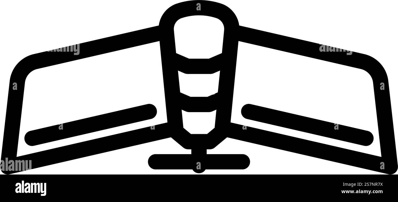 unmanned aerial vehicle aeronautical engineer line icon vector ...