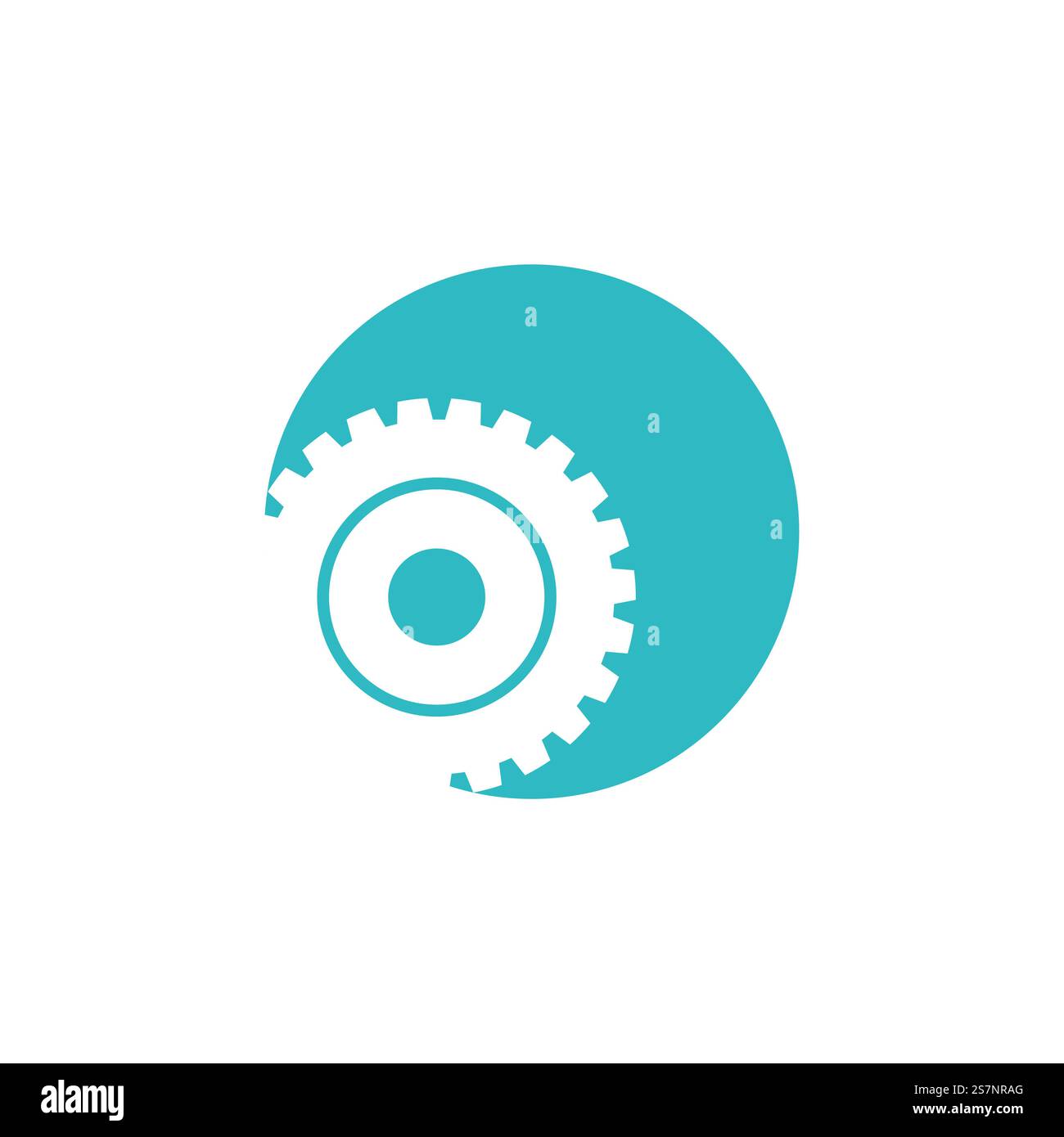 Gear illustration logo icon vector flat design template and symbol ...