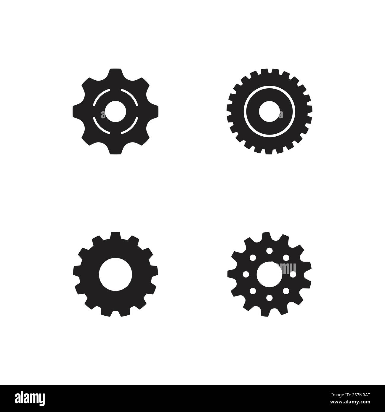 Gear illustration logo icon vector flat design template and symbol ...