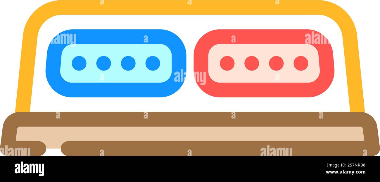 flashing lights alert color icon vector. flashing lights alert sign ...