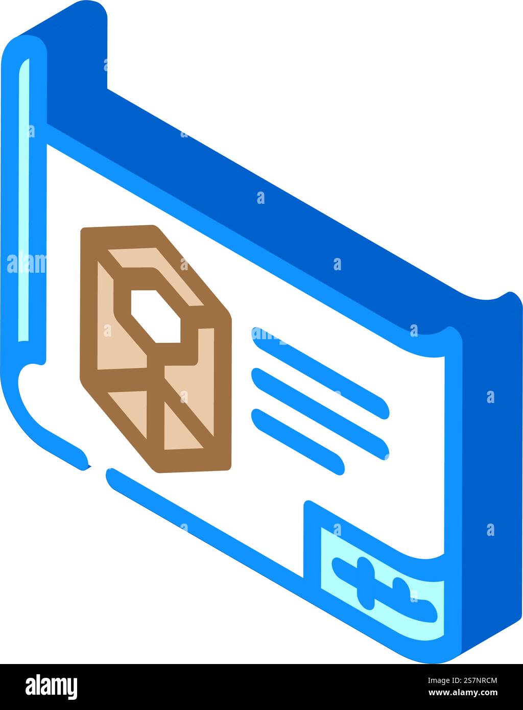 engineering drawing manufacturing engineer isometric icon vector ...