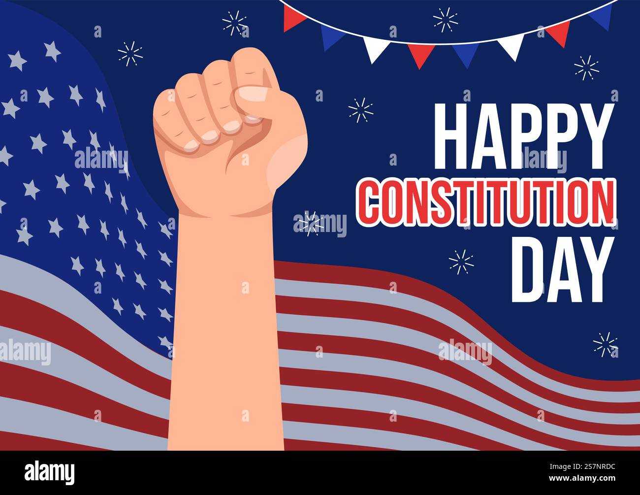 Happy Constitution Day United States Vector Illustration on 17th ...