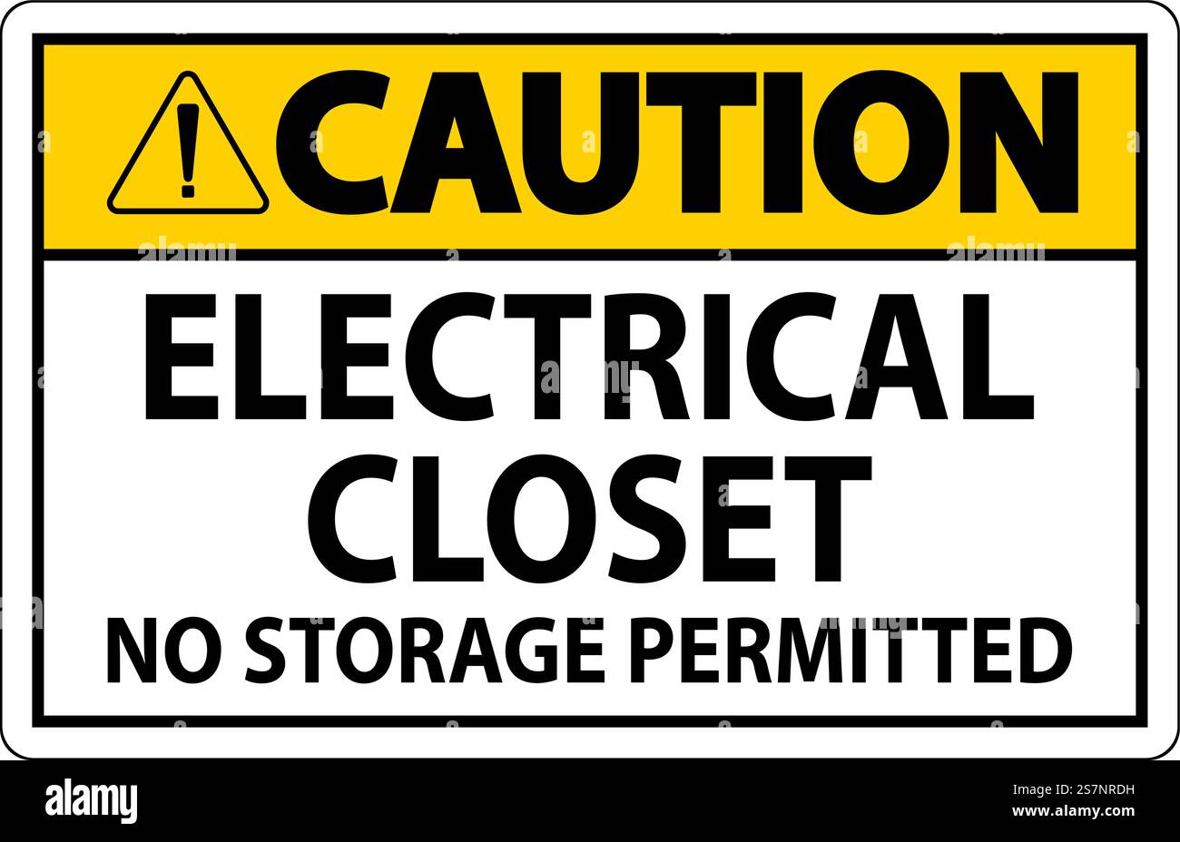 Caution Sign Electrical Closet - No Storage Permitted Stock Vector ...