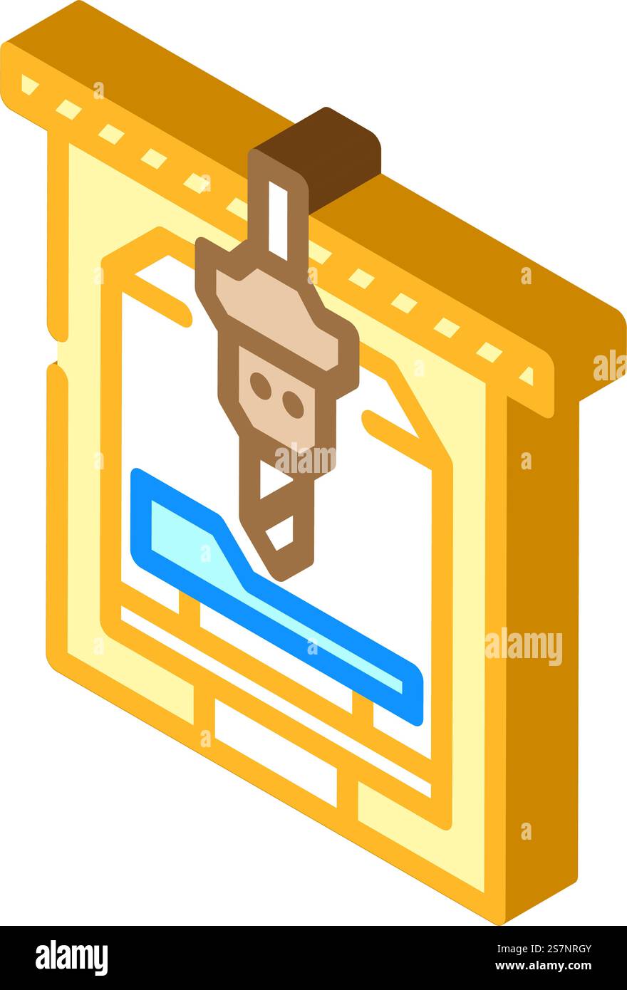 machine tooling mechanical engineer isometric icon vector. machine ...