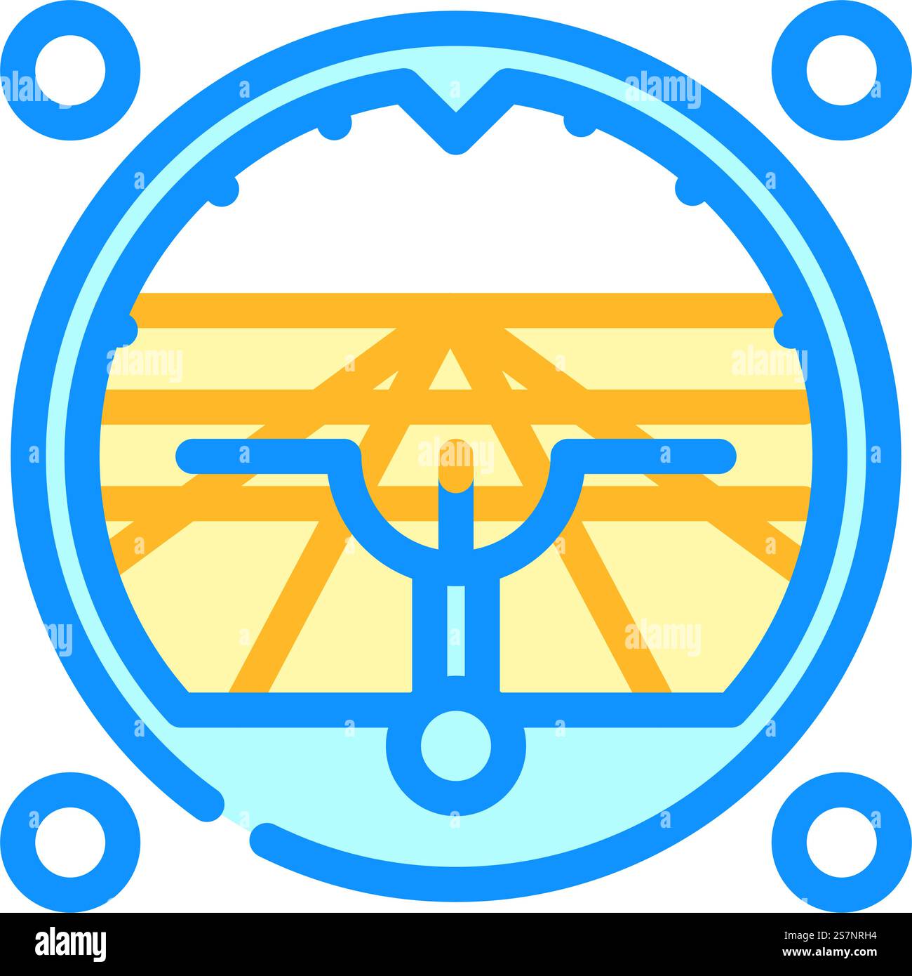 aircraft instrumentation aeronautical engineer color icon vector ...