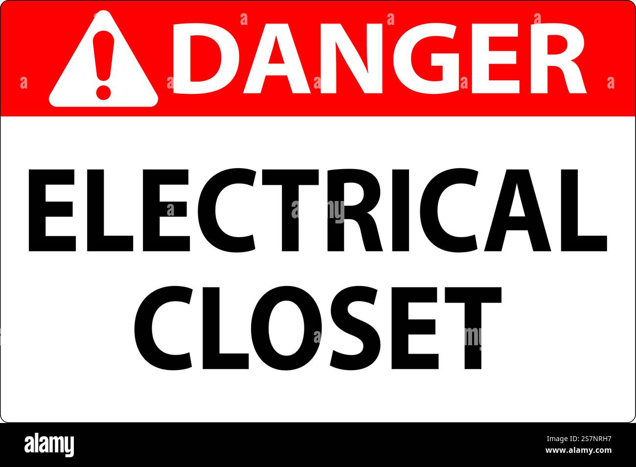 Danger Sign, Electrical Closet Sign Stock Vector Image & Art - Alamy