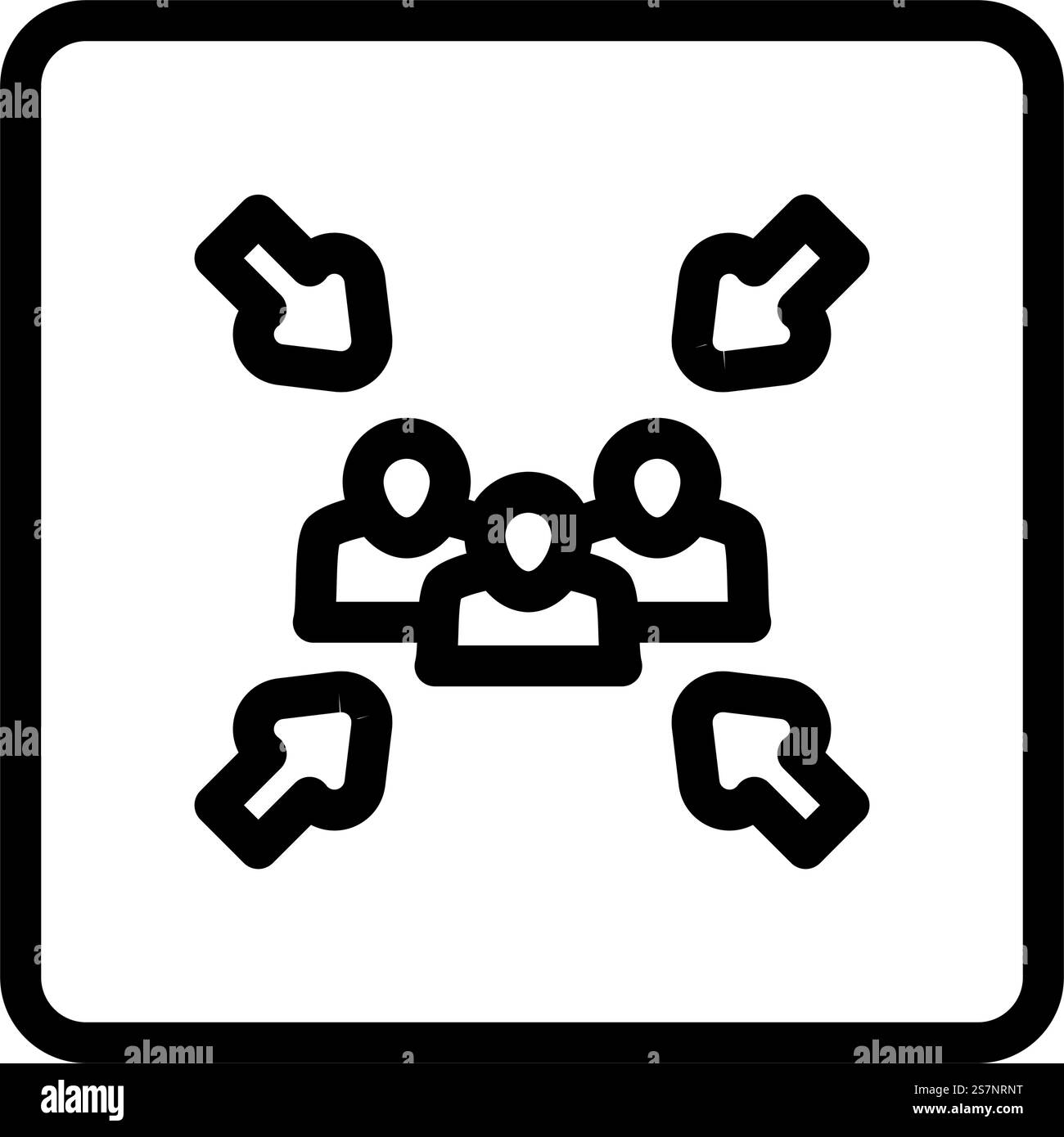 fire assembly point emergency line icon vector. fire assembly point ...