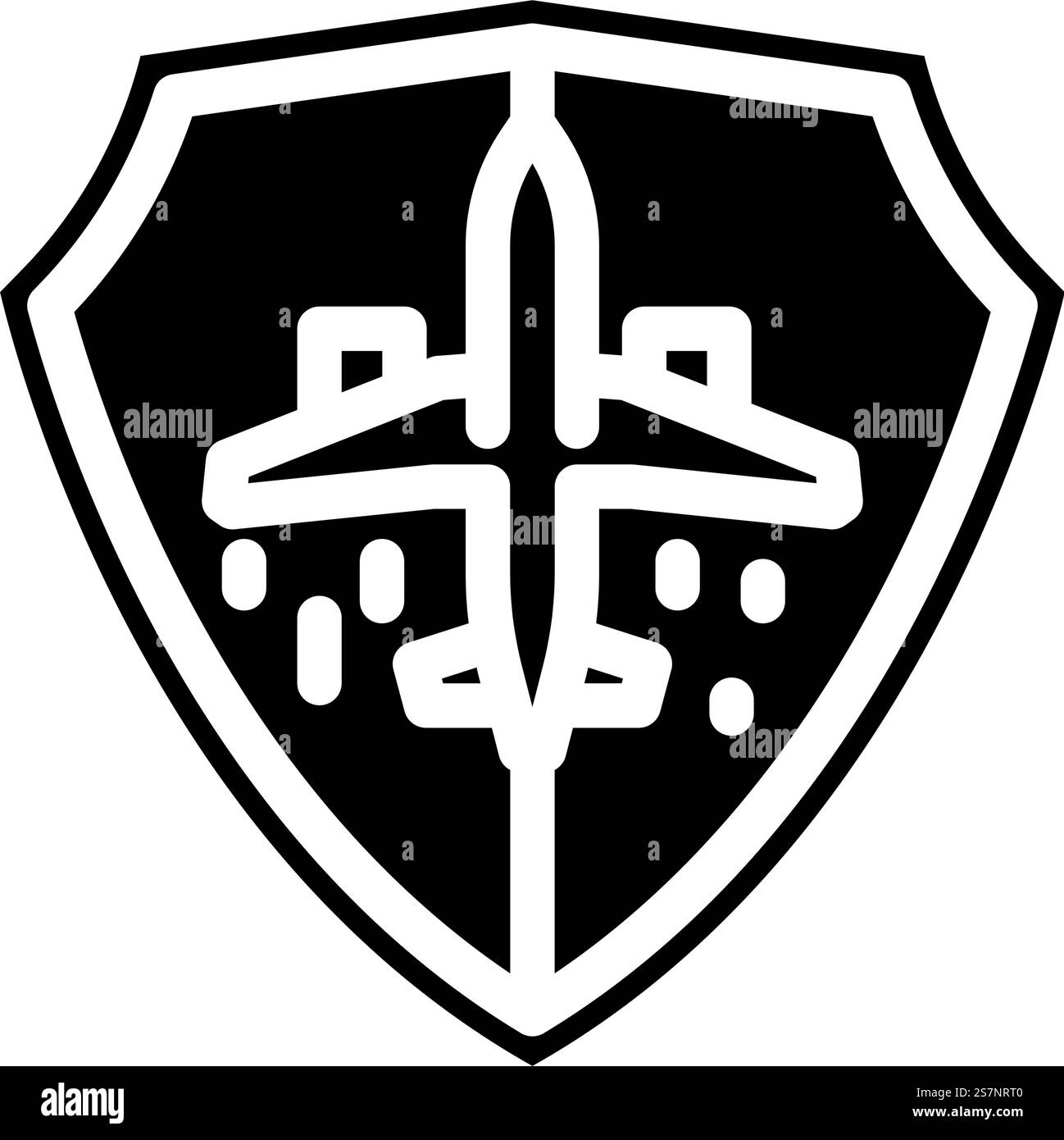 aviation safety aeronautical engineer glyph icon vector. aviation ...