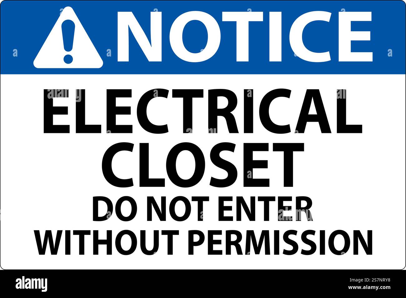 Notice Sign Electrical Closet - Do Not Enter Without Permission Stock ...