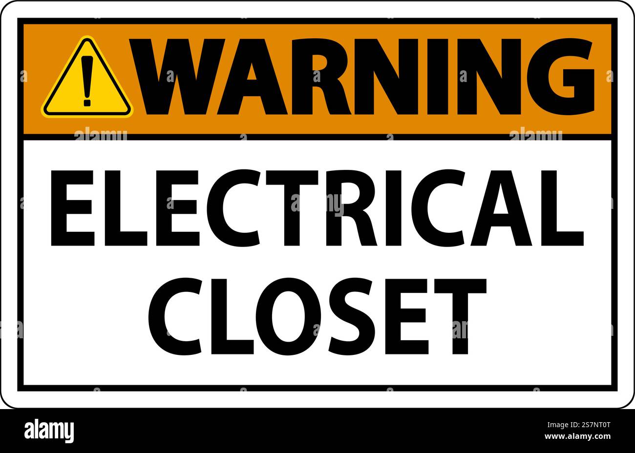 Warning Sign, Electrical Closet Sign Stock Vector Image & Art - Alamy