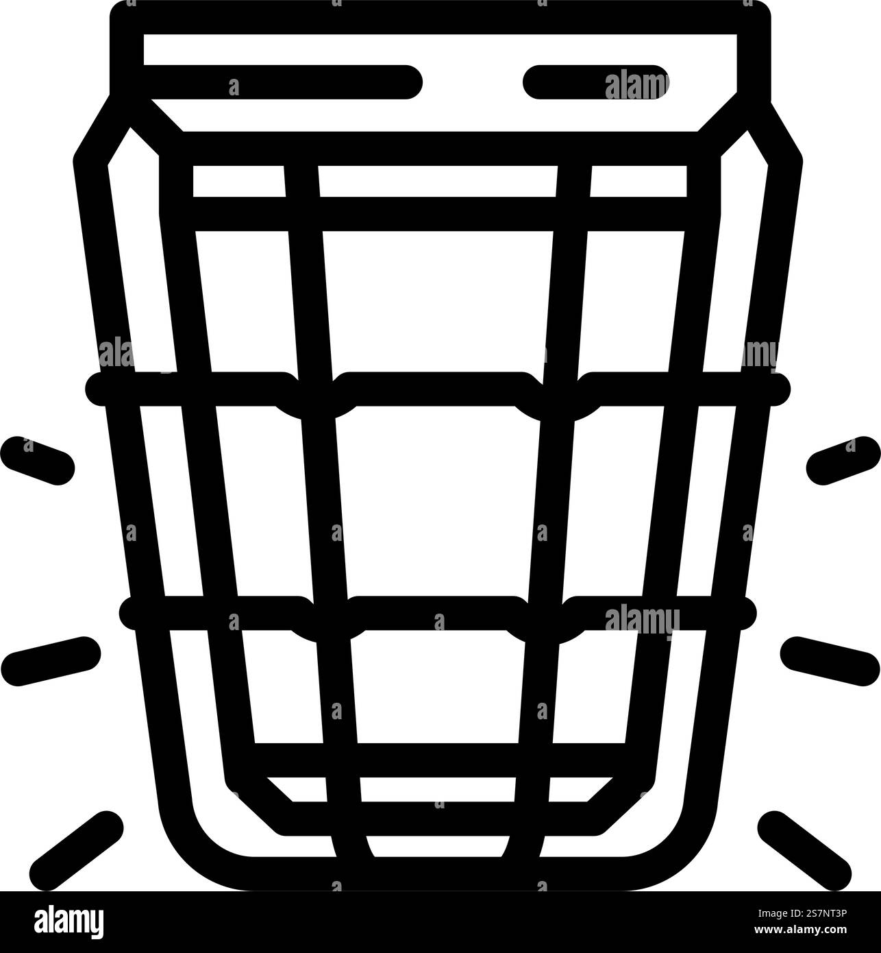 red alarm alert line icon vector. red alarm alert sign. isolated ...