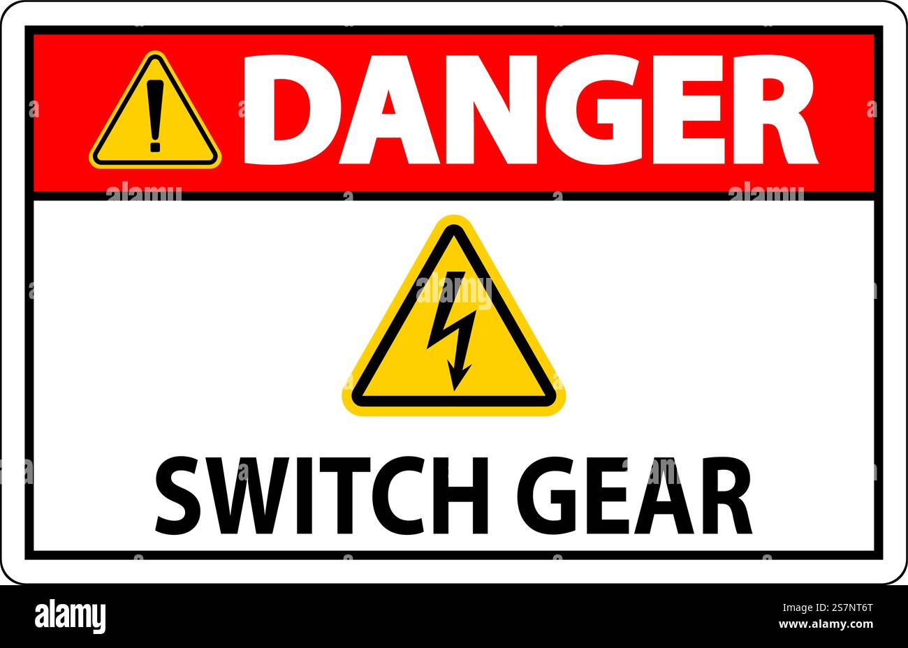 Danger Sign, Switch Gear Sign Stock Vector Image & Art - Alamy