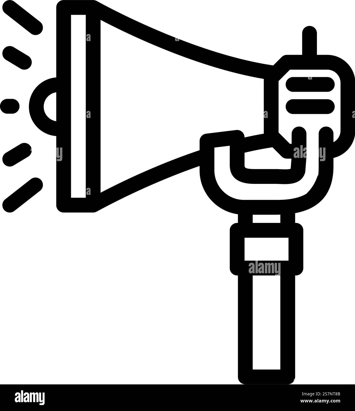 emergency siren alert line icon vector. emergency siren alert sign ...