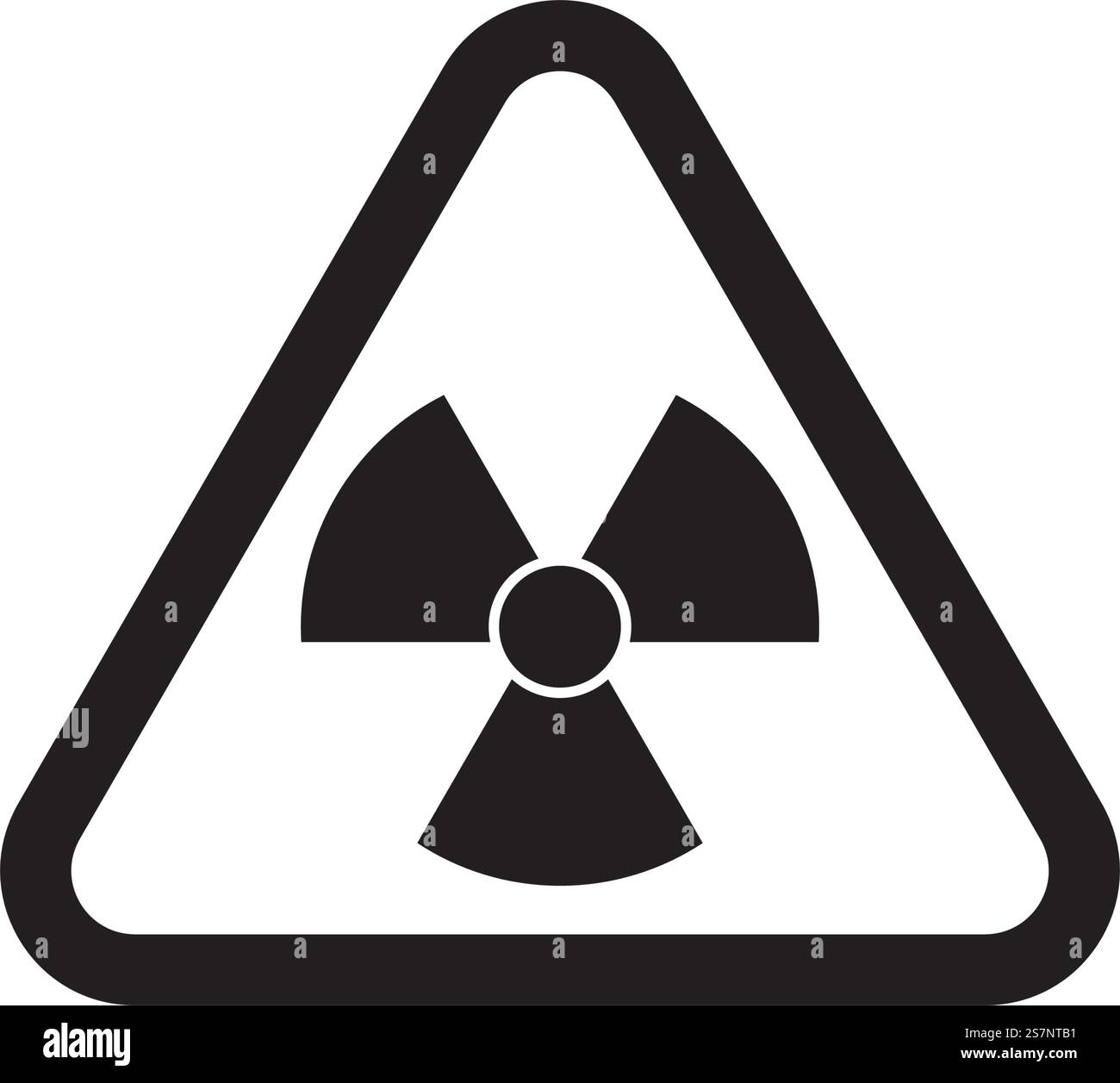 Danger radiation risk symbol and icon vector flat design Stock Vector ...