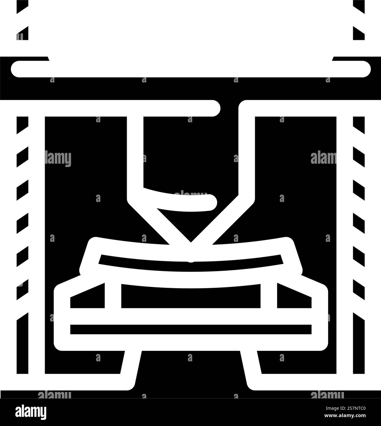 materials testing mechanical engineer glyph icon vector. materials ...