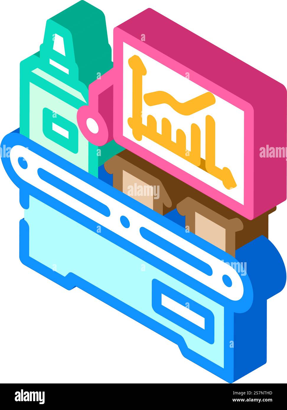 efficiency improvement manufacturing engineer isometric icon vector ...