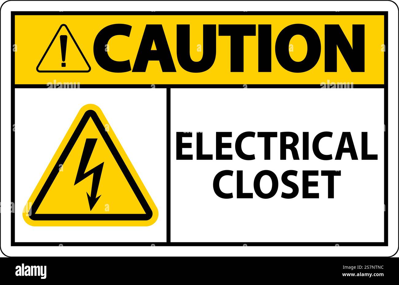 Caution Sign, Electrical Closet Sign Stock Vector Image & Art - Alamy