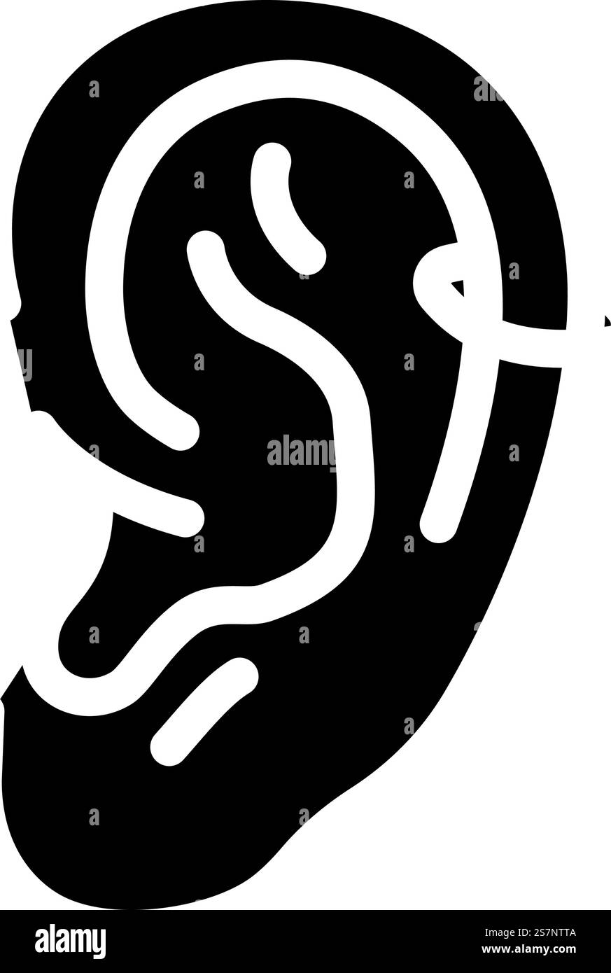 helix piercing earring glyph icon vector. helix piercing earring sign ...