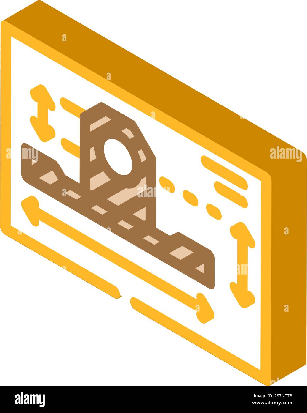 technical drawing mechanical engineer isometric icon vector. technical ...