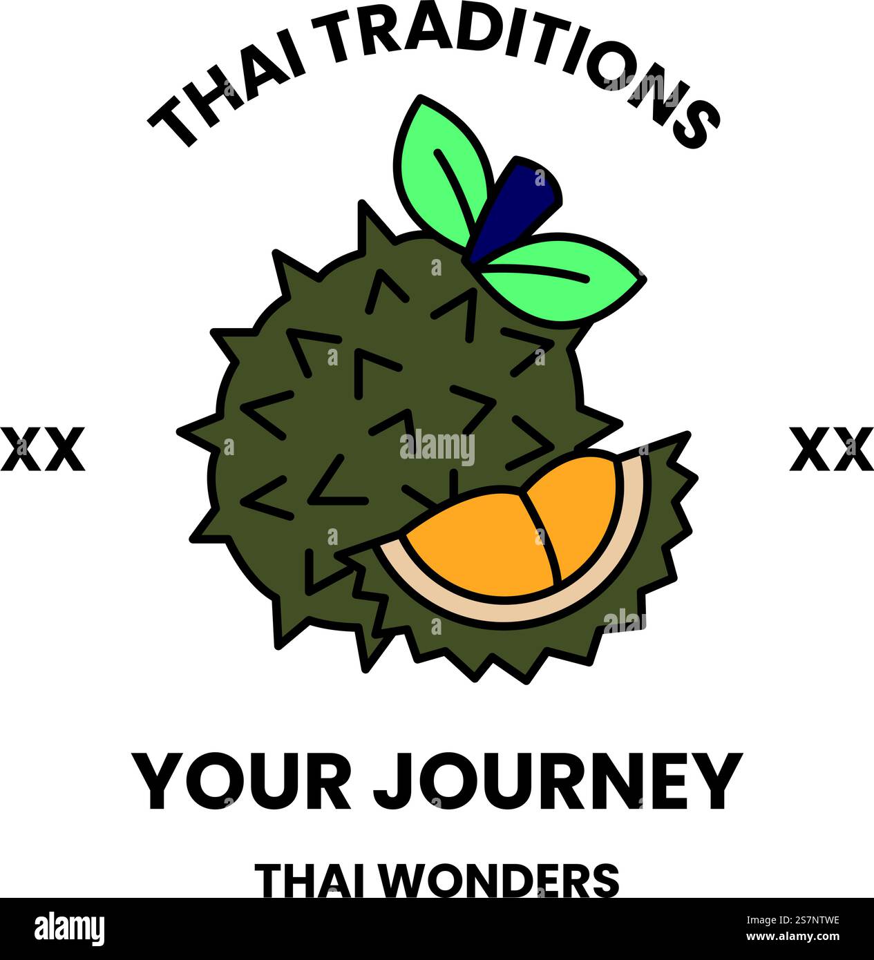 Durian line drawing hi-res stock photography and images - Alamy