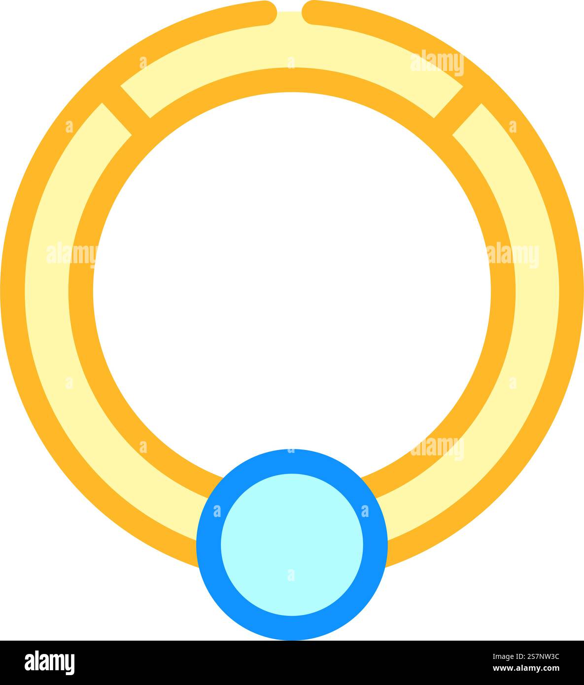 ring piercing color icon vector. ring piercing sign. isolated symbol ...