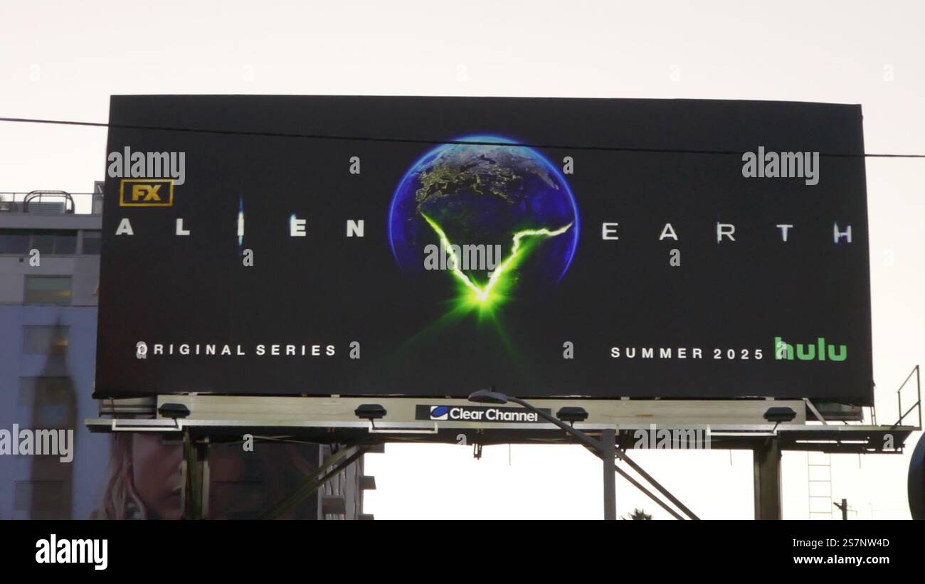 Los Angeles, California USA 18th January 2025 Alien Earth Billboard on ...