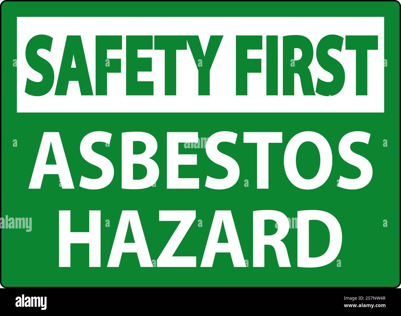 Asbestos Safety First Signs Asbestos Hazard Area Authorized Personnel ...