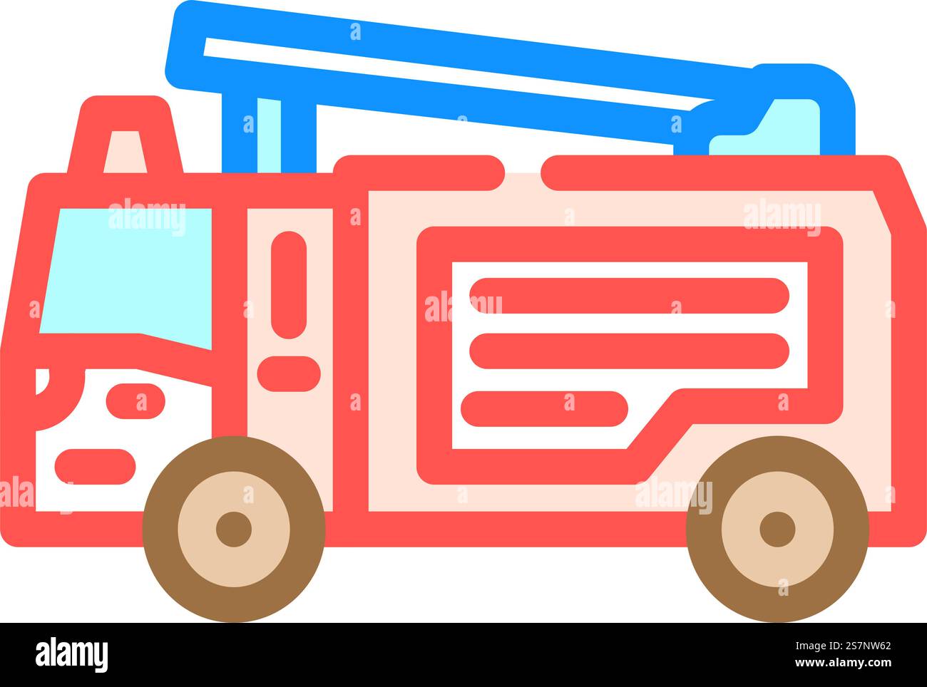 fire engine emergency color icon vector. fire engine emergency sign ...