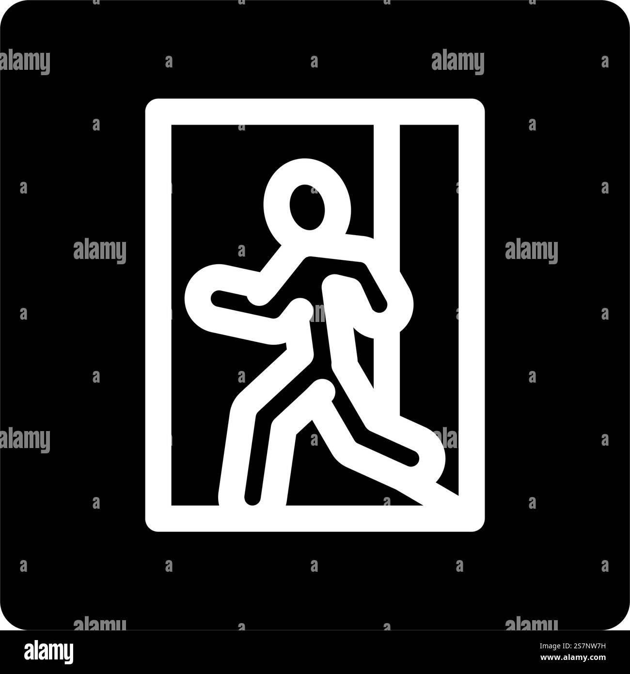 emergency exit safety glyph icon vector. emergency exit safety sign ...