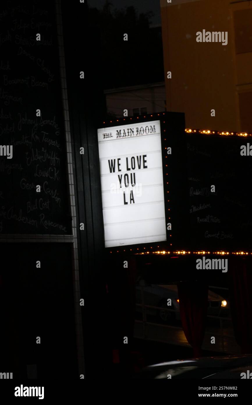 Los Angeles, California USA 18th January 2025 We Love You LA Marquee at ...