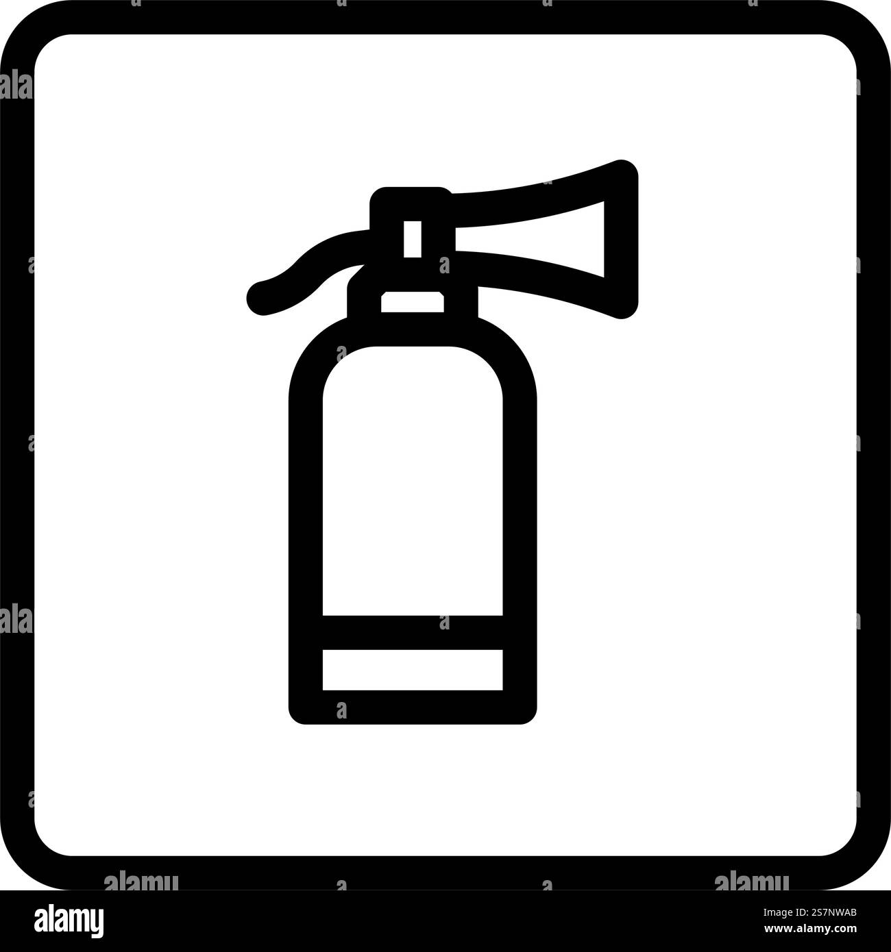 fire extinguisher line icon vector. fire extinguisher sign. isolated ...