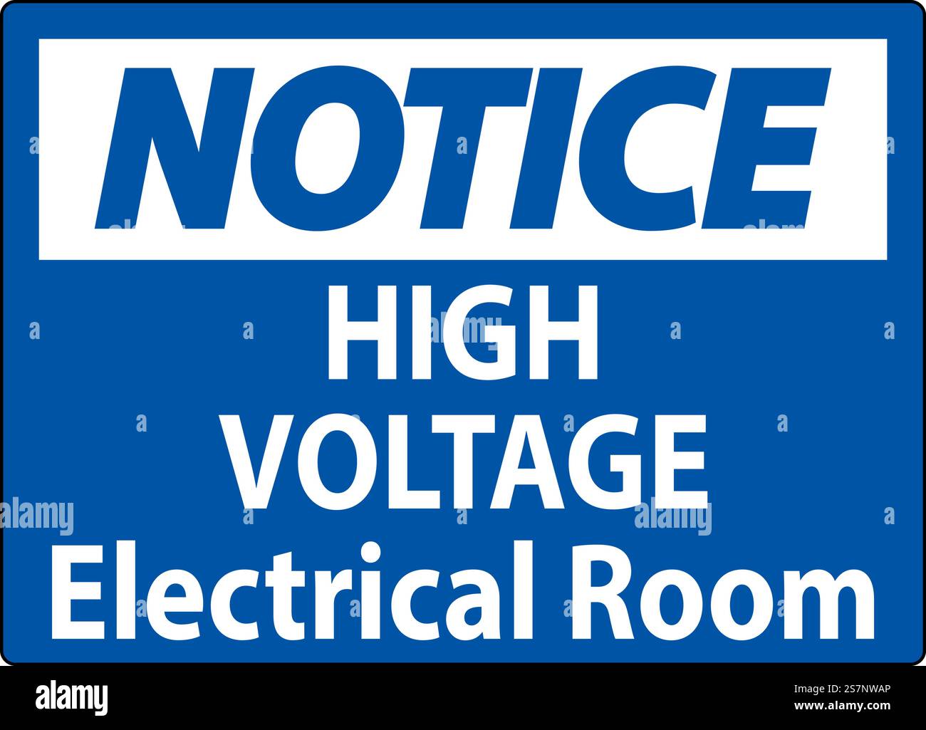 Notice Sign High Voltage - Electrical Room Stock Vector Image & Art - Alamy