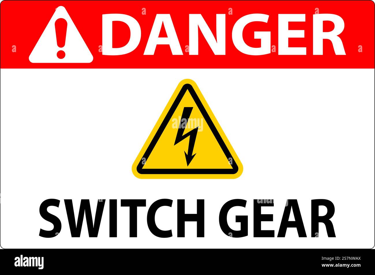 Danger Sign, Switch Gear Sign Stock Vector Image & Art - Alamy