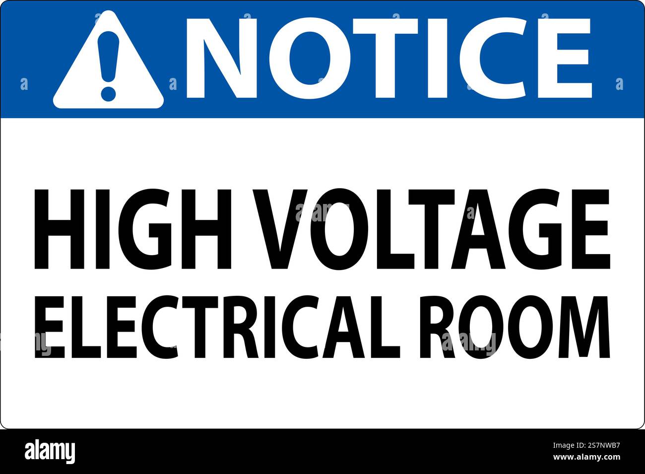 Notice Sign High Voltage - Electrical Room Stock Vector Image & Art - Alamy