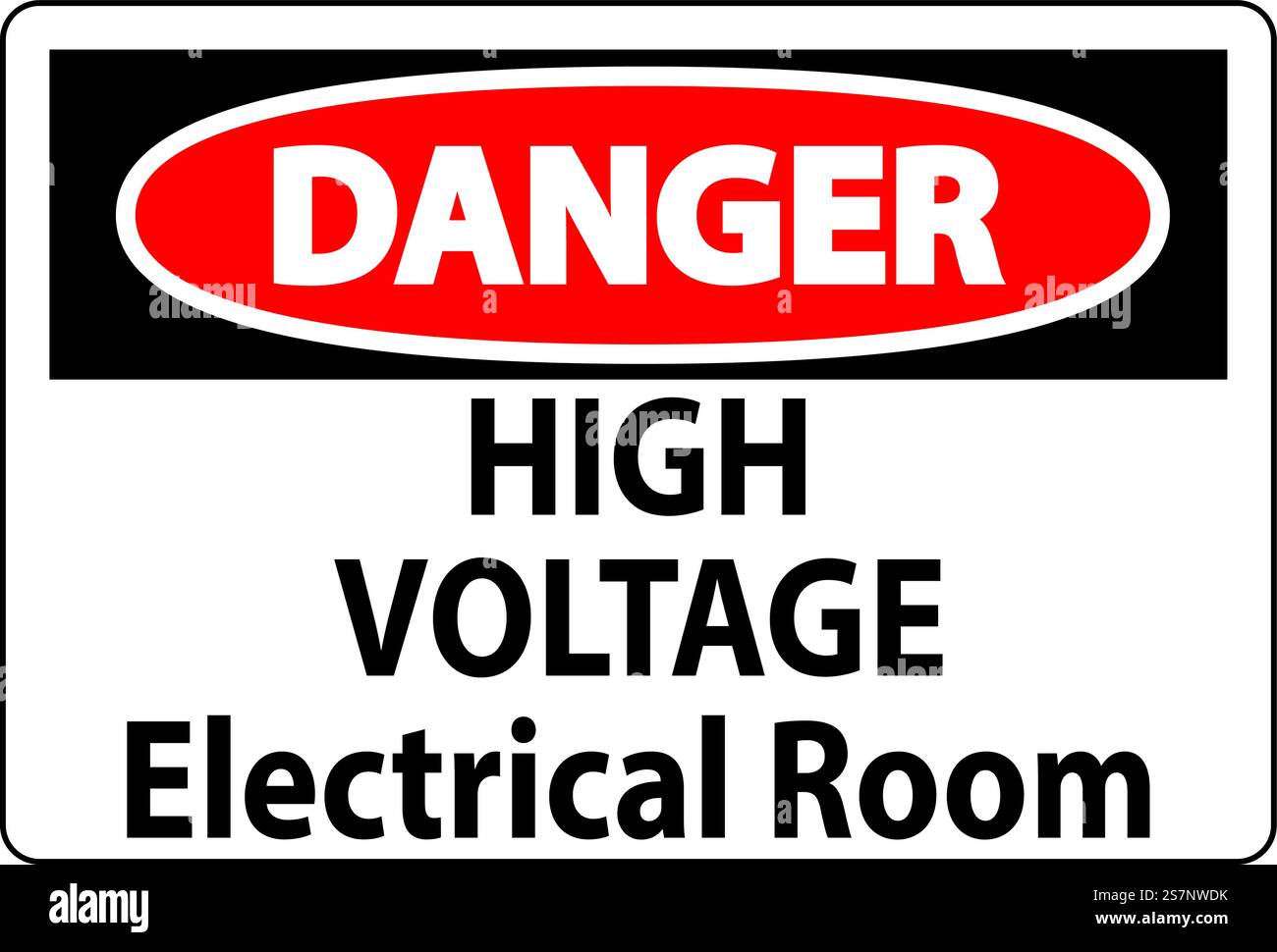 Danger Sign High Voltage - Electrical Room Stock Vector Image & Art - Alamy