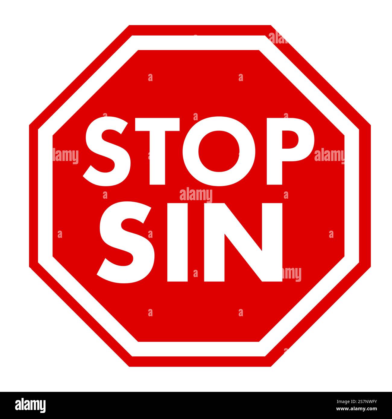 No sin, prohibitory sign. Flat vector illustration isolated on white ...
