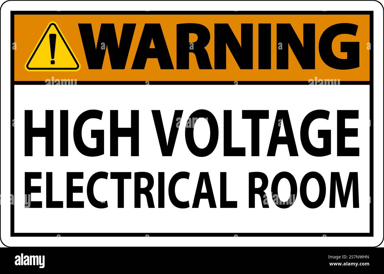 Warning Sign High Voltage - Electrical Room Stock Vector Image & Art ...